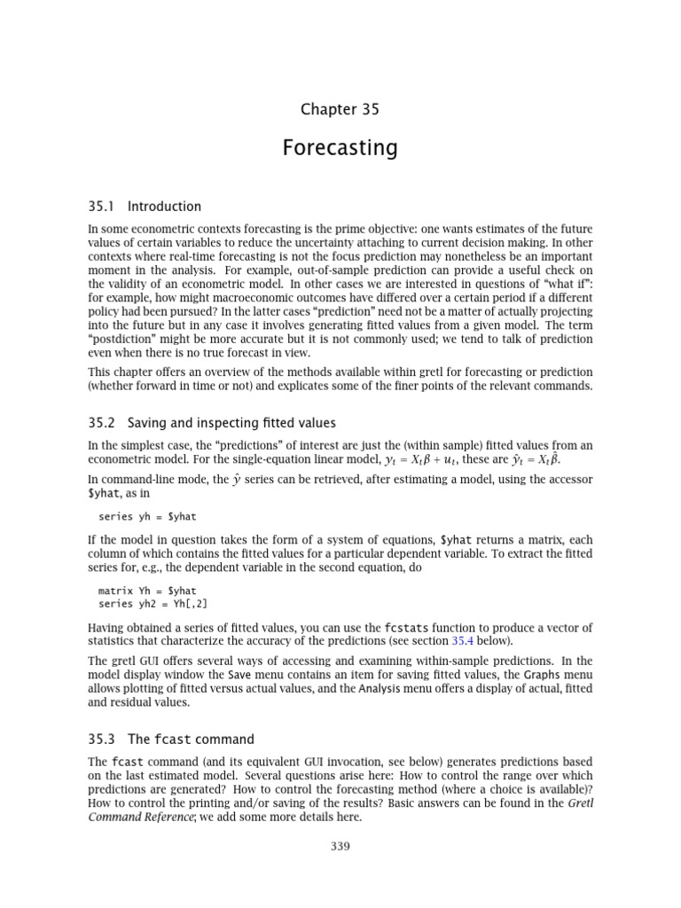 Gretl Guide (351 400) | Download Free PDF | Matrix (Mathematics) | Vector Autoregression