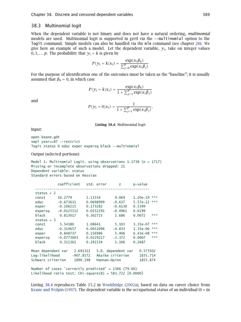 Gretl Guide (401 450) | PDF | Ordinary Least Squares | Normal Distribution