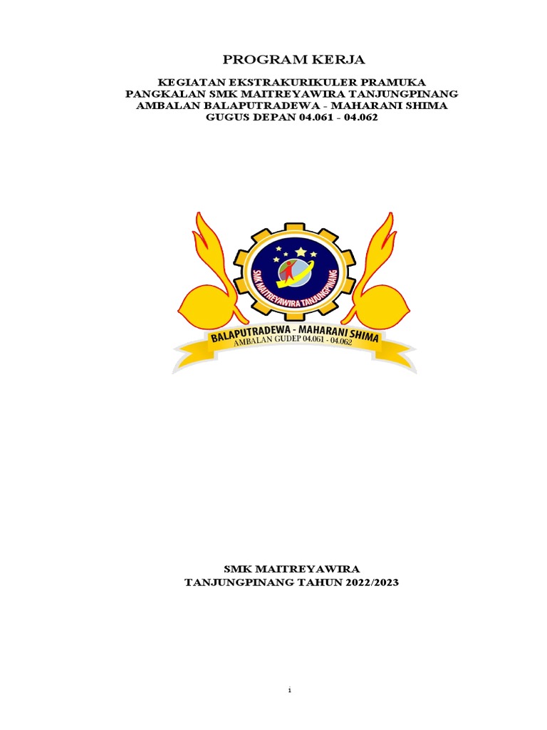 Program Kerja Pramuka SMK Maitreyawira | PDF | Ilmu Sosial