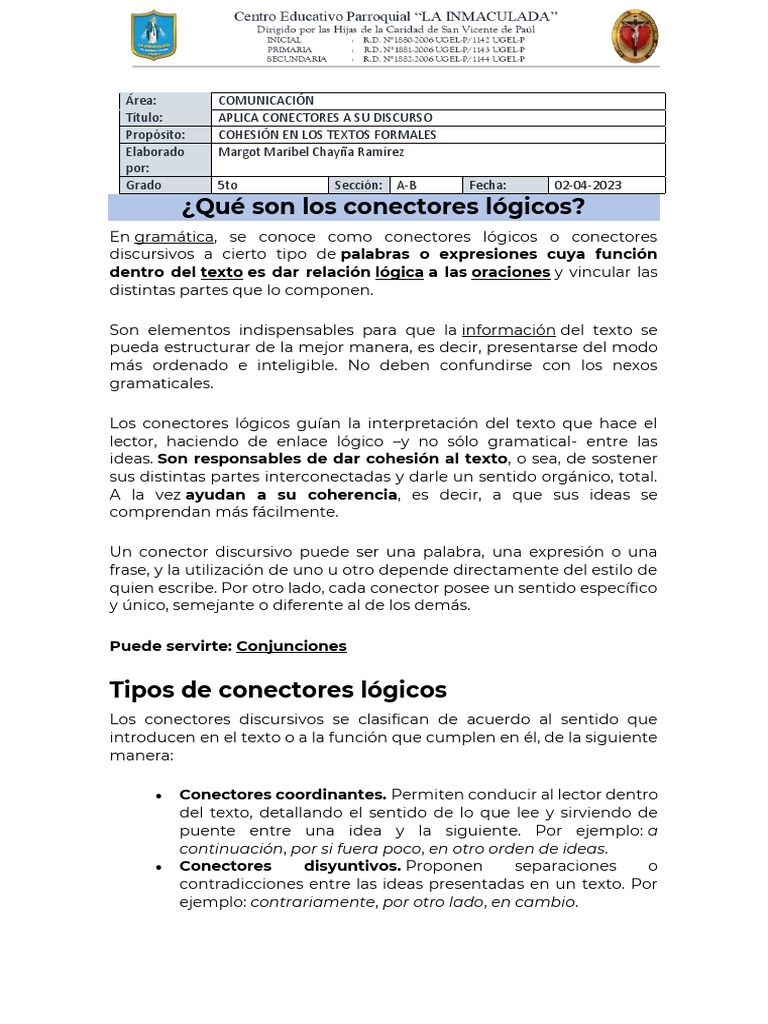Conectores Logicos | PDF | Gramática | Ciencia cognitiva