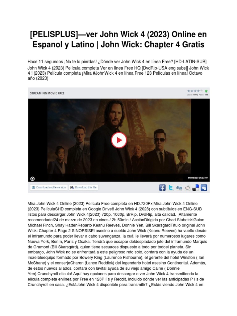 Cuvana3 Ver John Wick 4 en Espanol09 | PDF | Blu Ray | Streaming Media