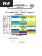 Grade 1 Class Program 2022-2023 | PDF | Schools | Teaching