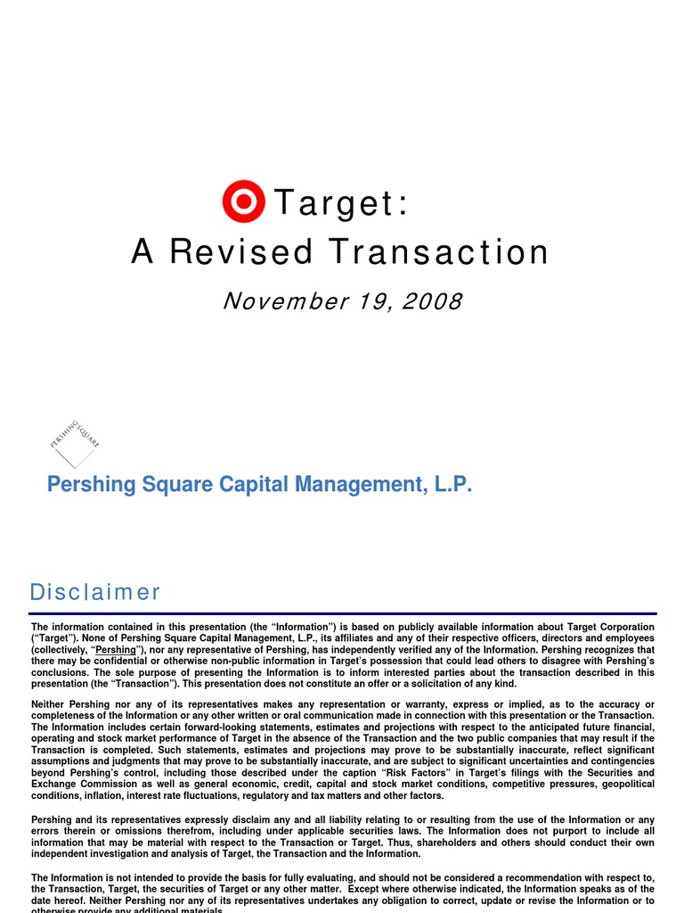 Revised Transaction for Target Corp | PDF | Real Estate Investment Trust | Yield (Finance)