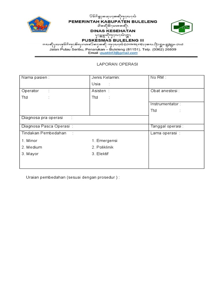 LAPORAN OPERASI | PDF