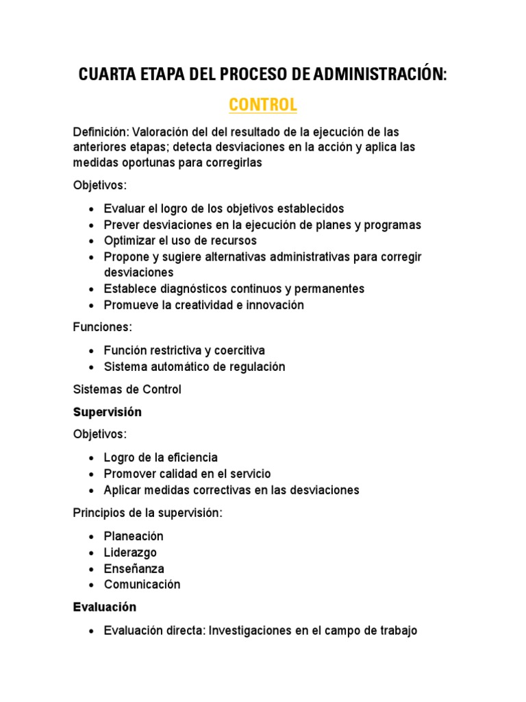 Cuarta Etapa Del Proceso de Administración | PDF | Evaluación | Estadísticas