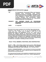 ARTA - Memorandum Circular 2020-05, Rules of Procedures For Complaints ...