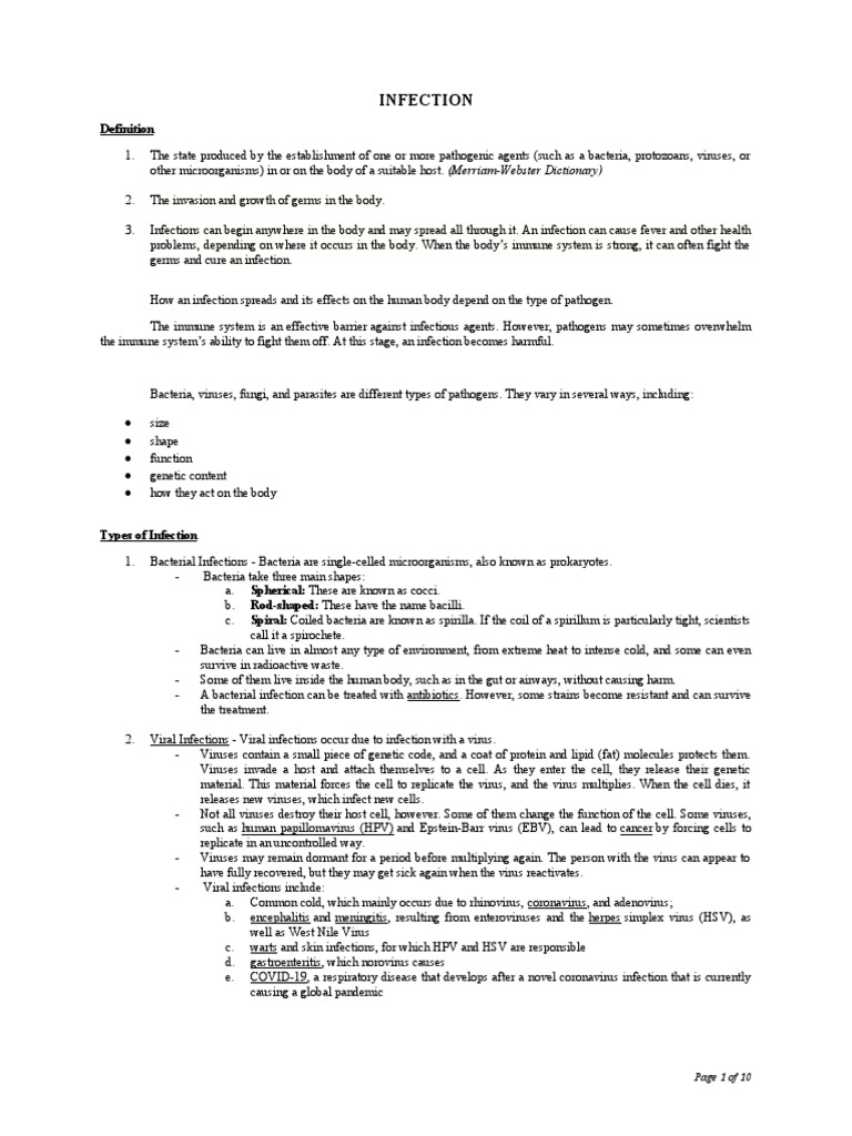 Understanding the Chain of Infection | PDF | Infection | Virus