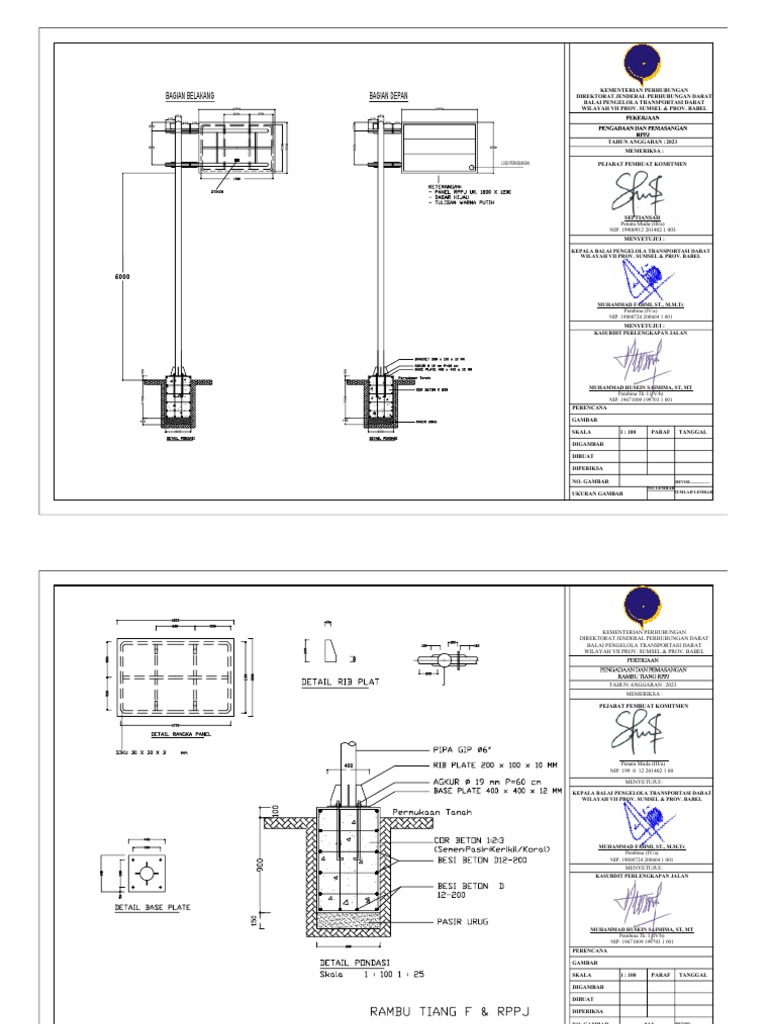 Rambu Gamtek RPPJ Atau Tiang F 1 | PDF