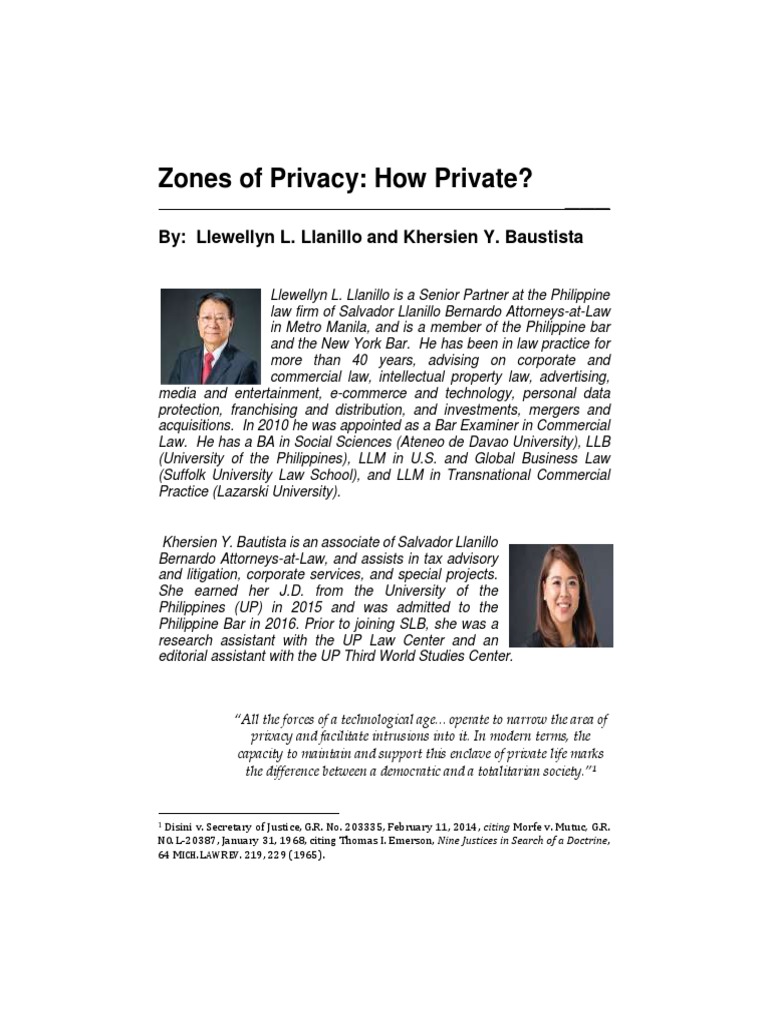 Zones of Privacy-How Private | PDF | Privacy | Right To Privacy