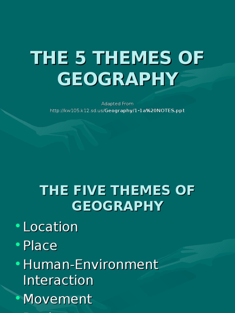 5 Themes of Geography Guide | PDF | Social Science
