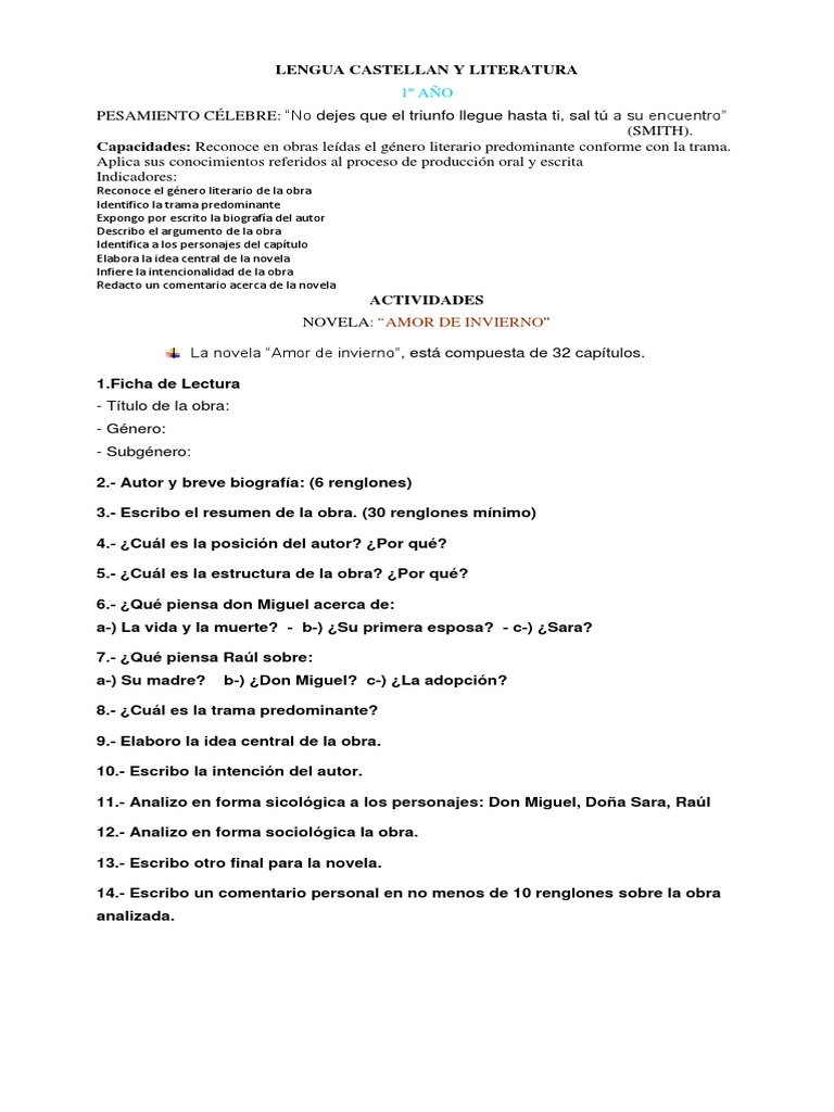 Análisis de la novela 'Amor de invierno' y sus principales temas e ...