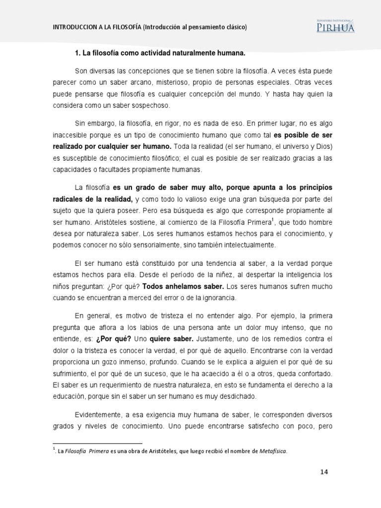 Introduccion A La Filosofia 1 | PDF | Conocimiento | Sabiduría