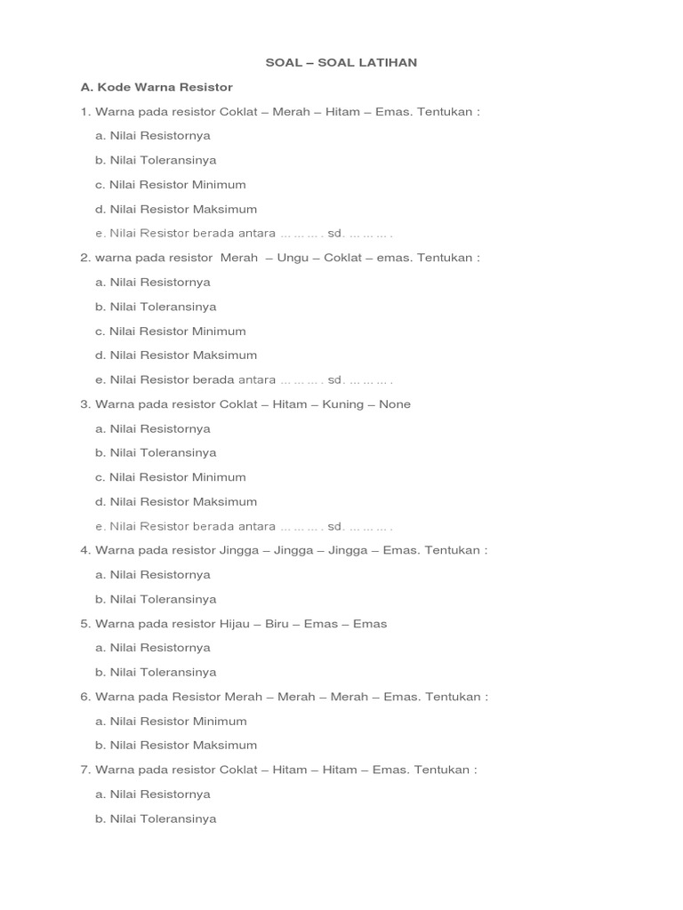 Soal-Soal Persiapan Usek Xii Tav | PDF