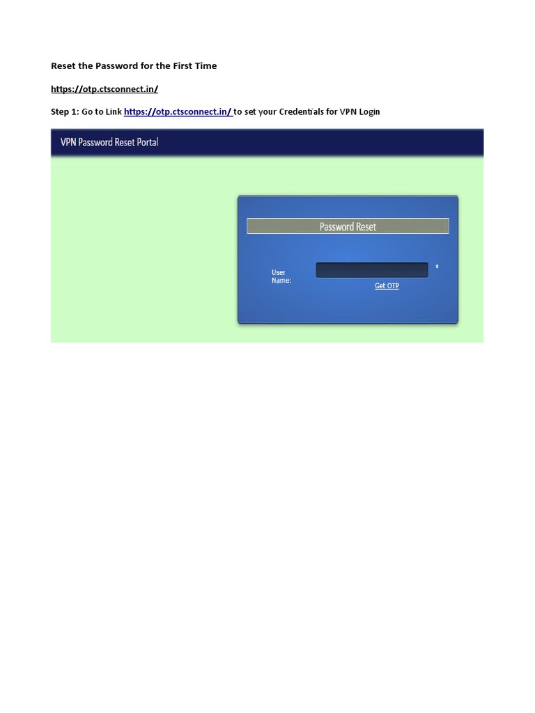 Reset The Password For The First Time: Step 1: Go To Link To Set Your ...