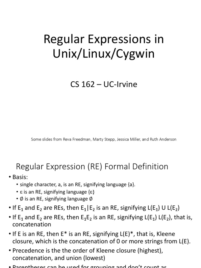 Regular Expressions in Linux | PDF | Regular Expression | Computing