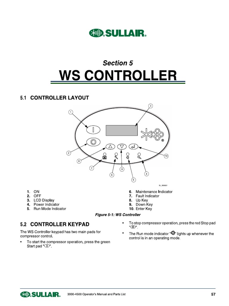 WS CONTROLLER Sullair OPERATION | PDF