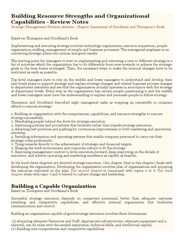 Building Resources and Capabilities | PDF | Strategic Management | Entrepreneurship