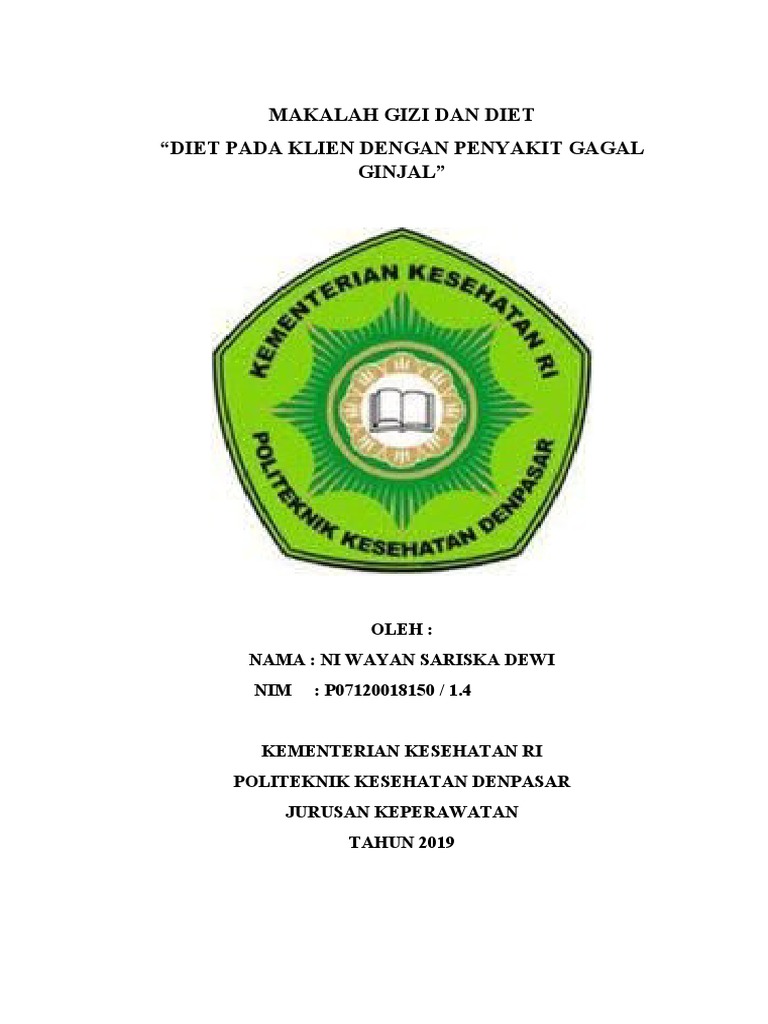 Makalah Gizi Diet Pada PX Gagal Ginjal | PDF