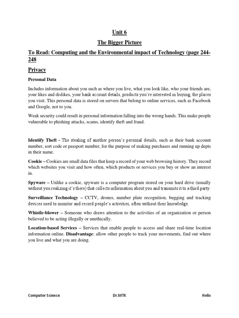 Unit 6 - The Bigger Picture | PDF | Software | Copyright