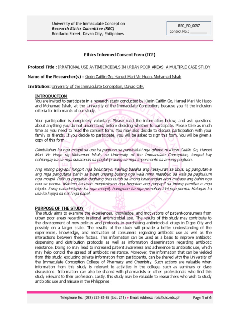 Informed Consent Sample Only | PDF | Privacy | Medicine