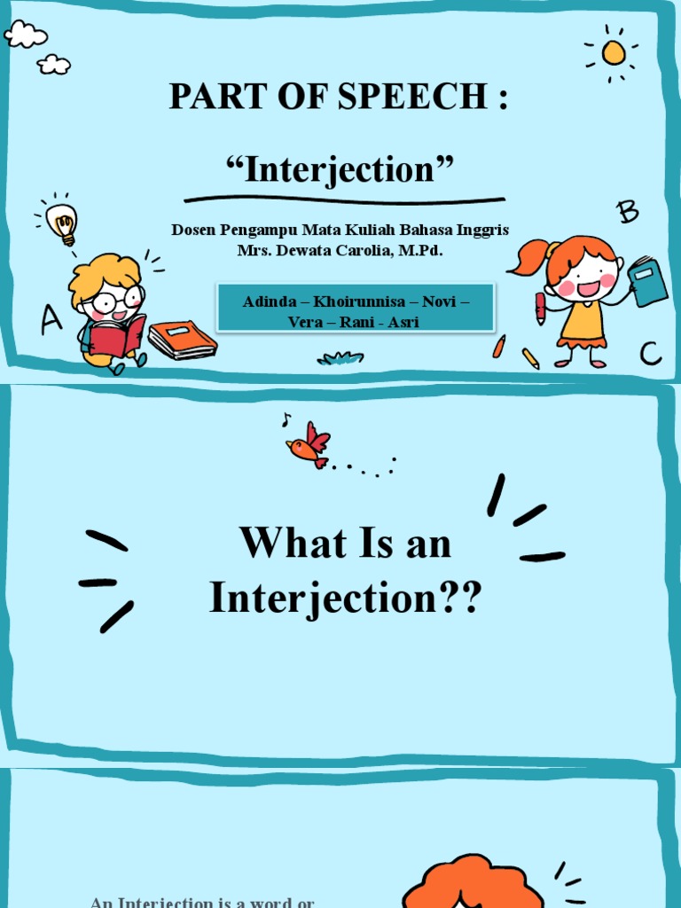 Kel 8 - INTERJECTION | PDF | Language Mechanics | Syntax