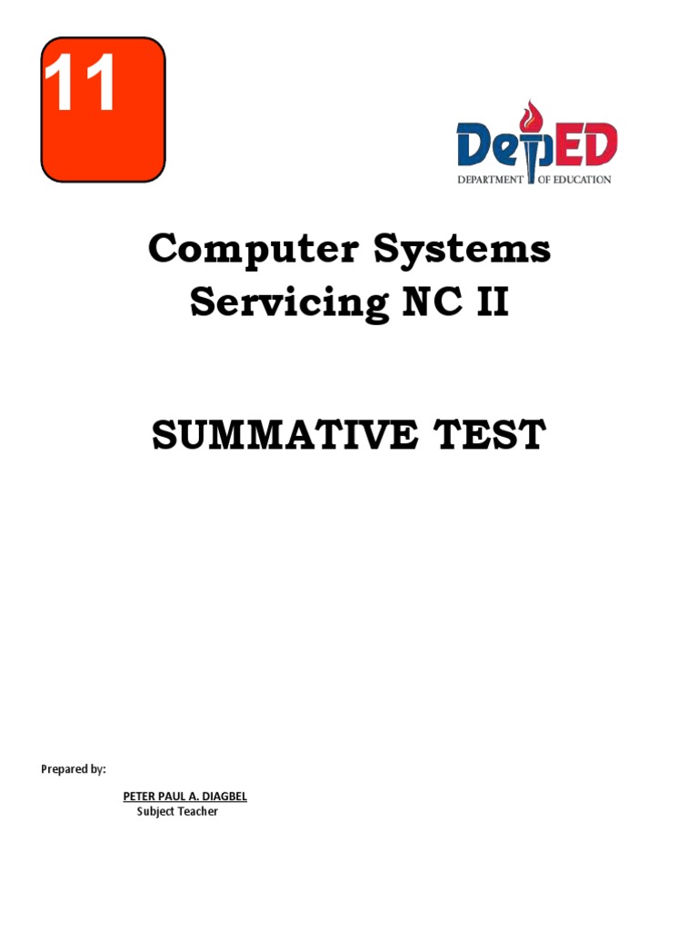 Summative Test in Css Ncii | PDF