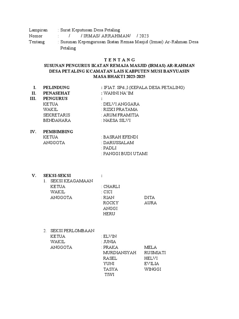 SK Irma Masjid Arrahman | PDF