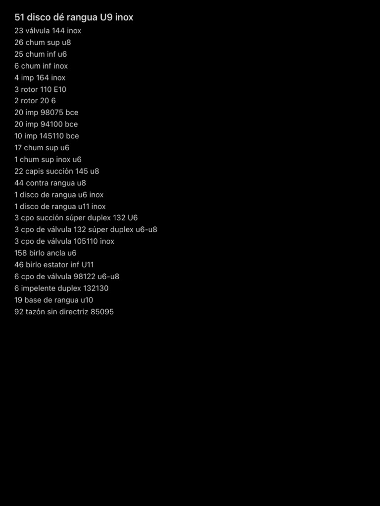 51 Disco Dé Rangua U9 Inox | PDF