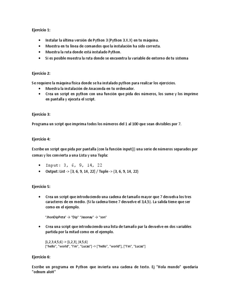 Tarea 01 - Primeros Ejercicios Con Python-1 | PDF | Tecnología