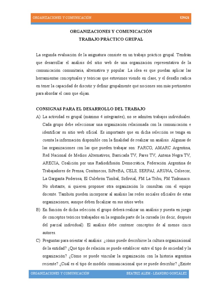 TP 2022 Grupal | PDF | Bibliografía