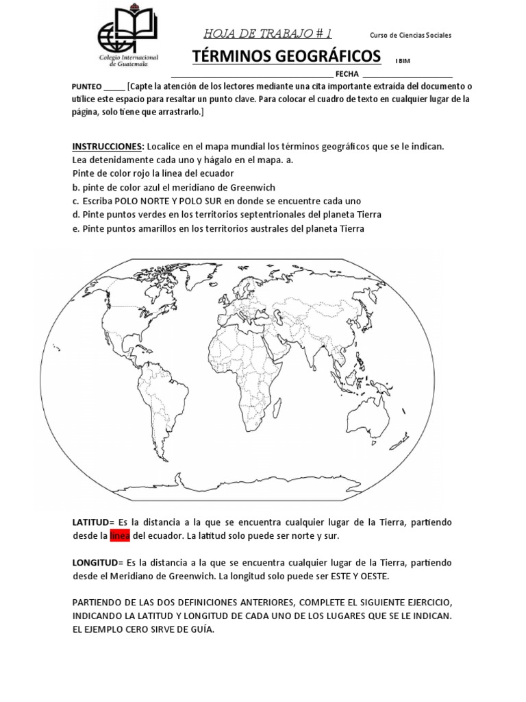 Hojas de Trabajo I Curso I Bimestre 2021 | PDF | Exploración | Edad del ...
