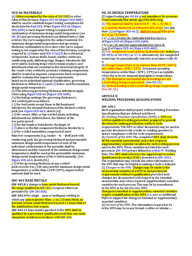 UCS-66 Materials Impact Testing Exemption Criteria | PDF | Pipe (Fluid ...