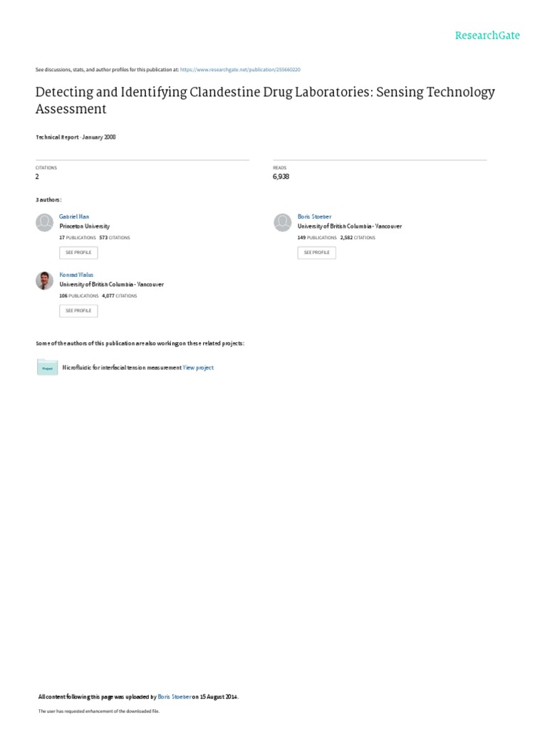 Detecting and Identifying Clandestine Drug Laborat | PDF | Ammonia | Sensor Detecting and Identifying Clandestine Drug Laborat | PDF | Ammonia | Sensor