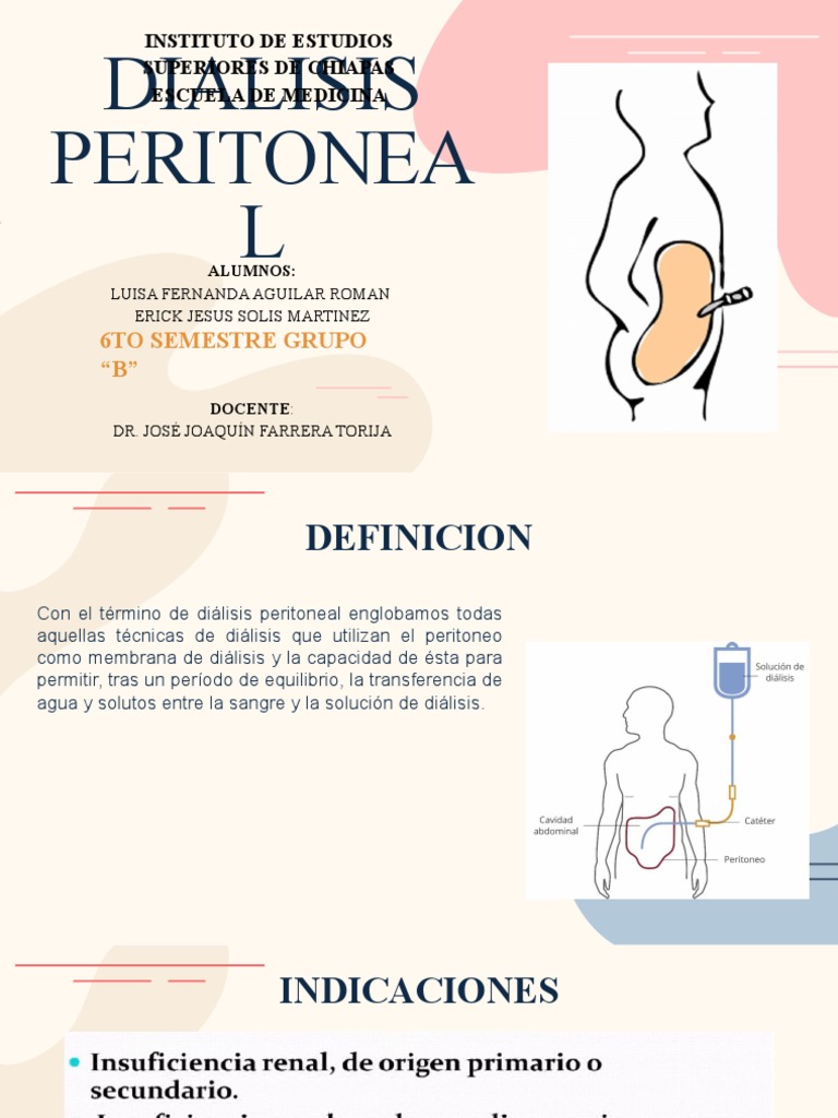 Dialisis Peritoneal | PDF | Peritoneo | Especialidades Medicas