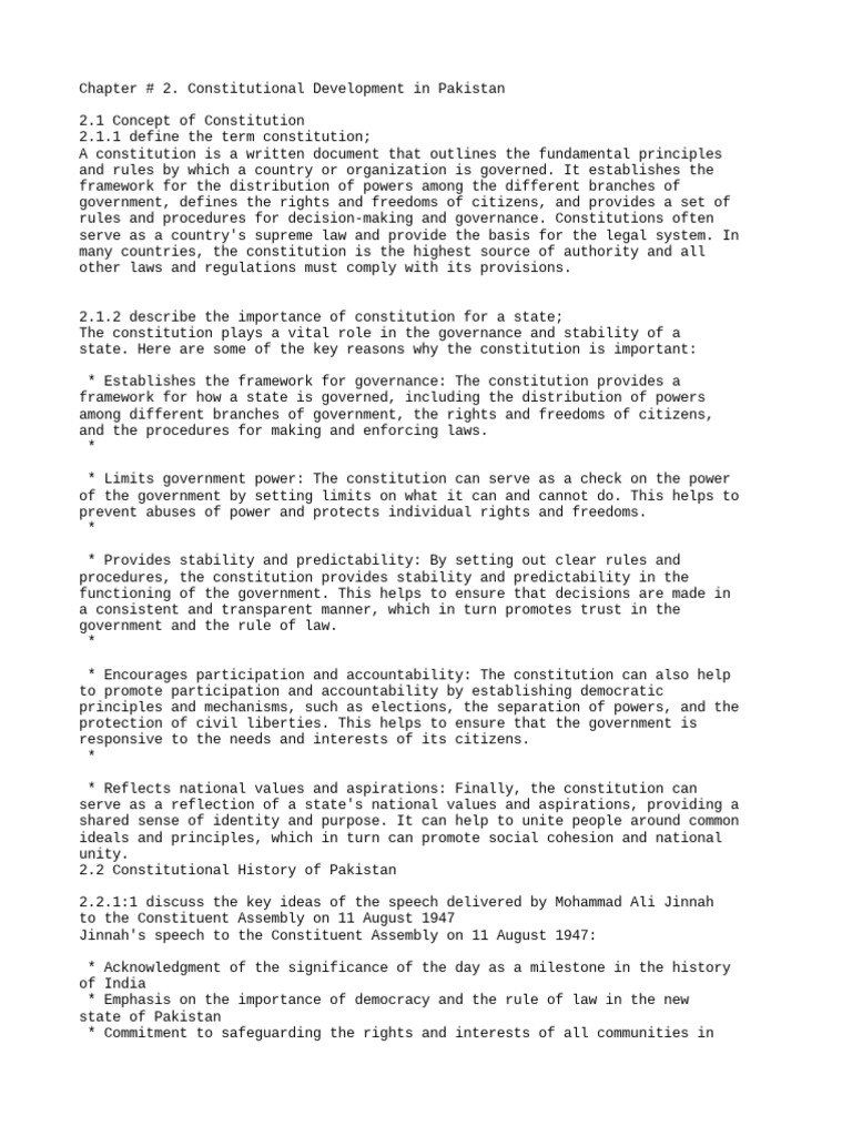 Chapter # 2 PS | PDF | Constitution | Pakistan