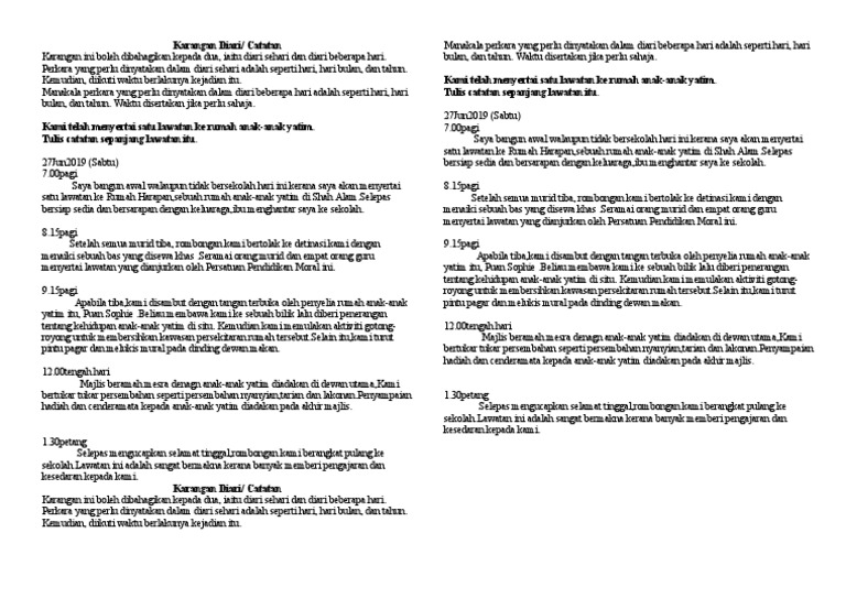 Karangan Diari | PDF