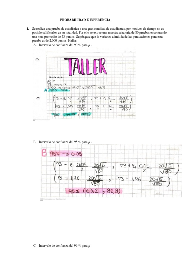 TALLER #1-Intervalos PDF | PDF