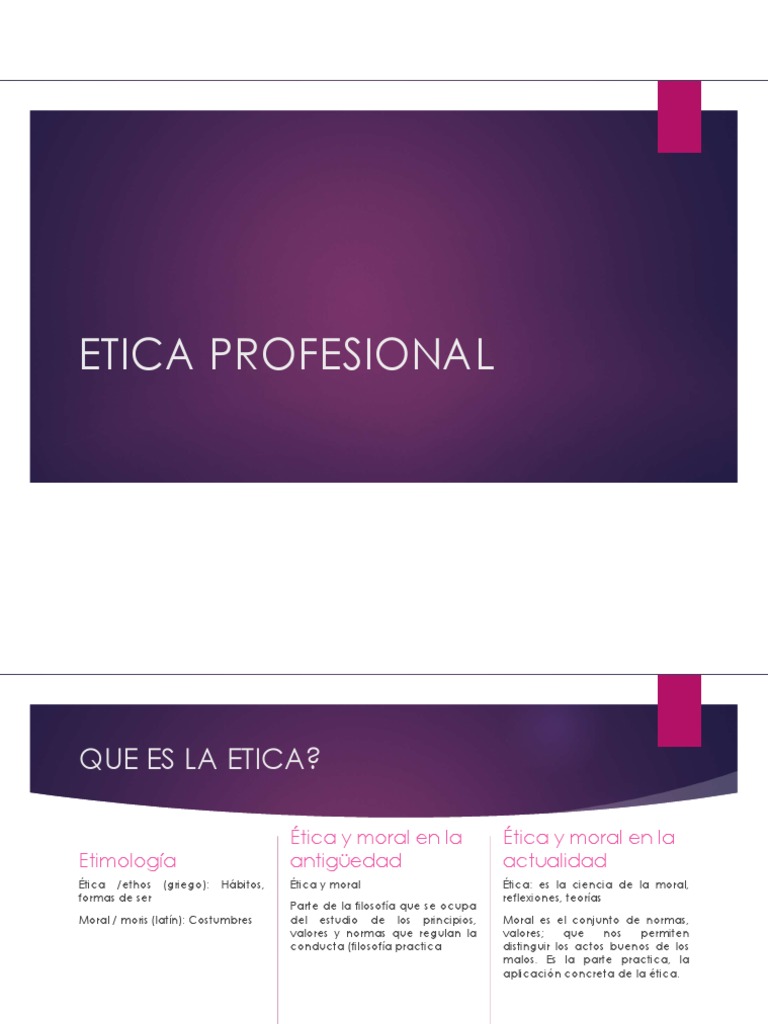 Etica Profesional Materia | Descargar gratis PDF | Ética profesional | Moralidad