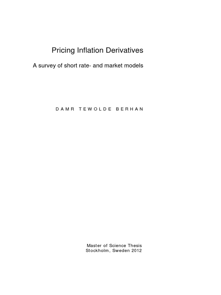 Inflation Option Pricing | PDF | Bonds (Finance) | Swap (Finance)