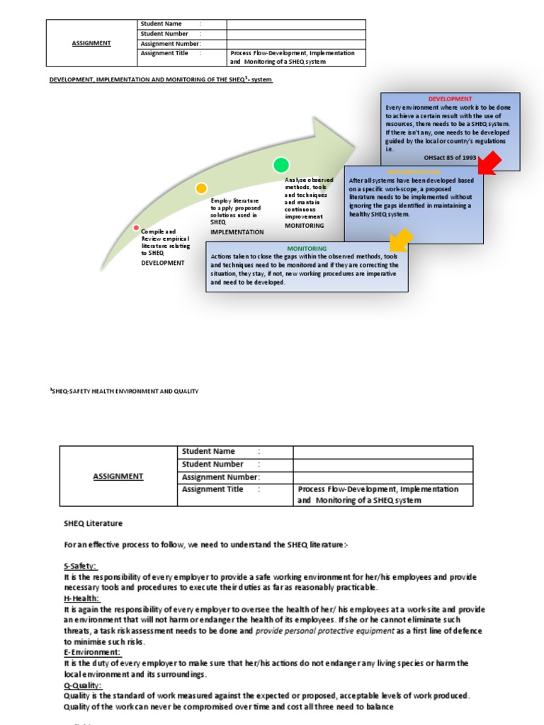 1.final - SHEQ Assignment | PDF | Occupational Safety And Health | Employment