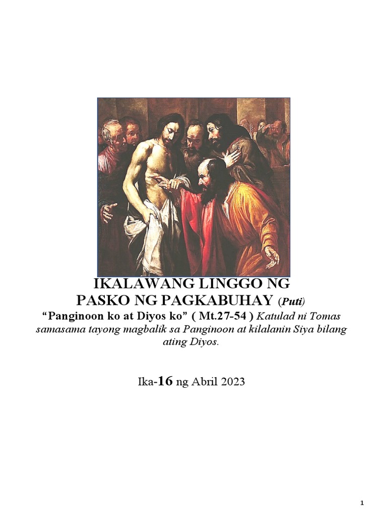 April 16 8th Wik Pagkabuhay | PDF