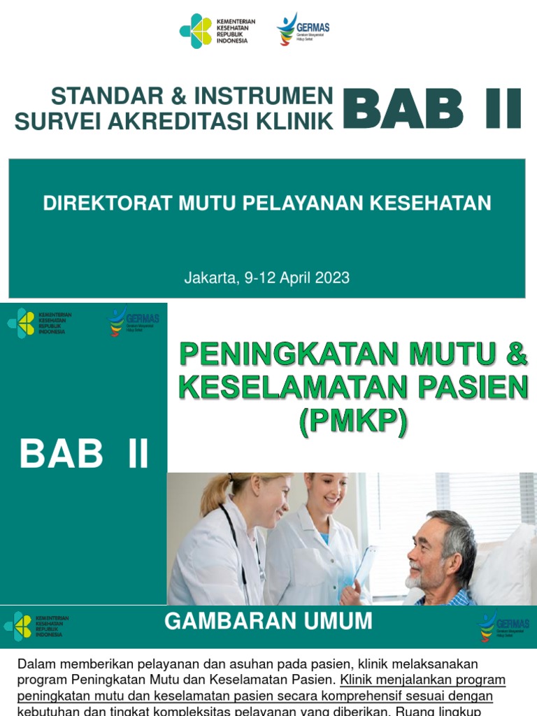 Standar Akreditasi Klinik Bab II | PDF