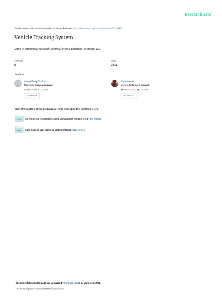 Vehicle Tracking System: International Journal of Scientific & Technology Research September ...