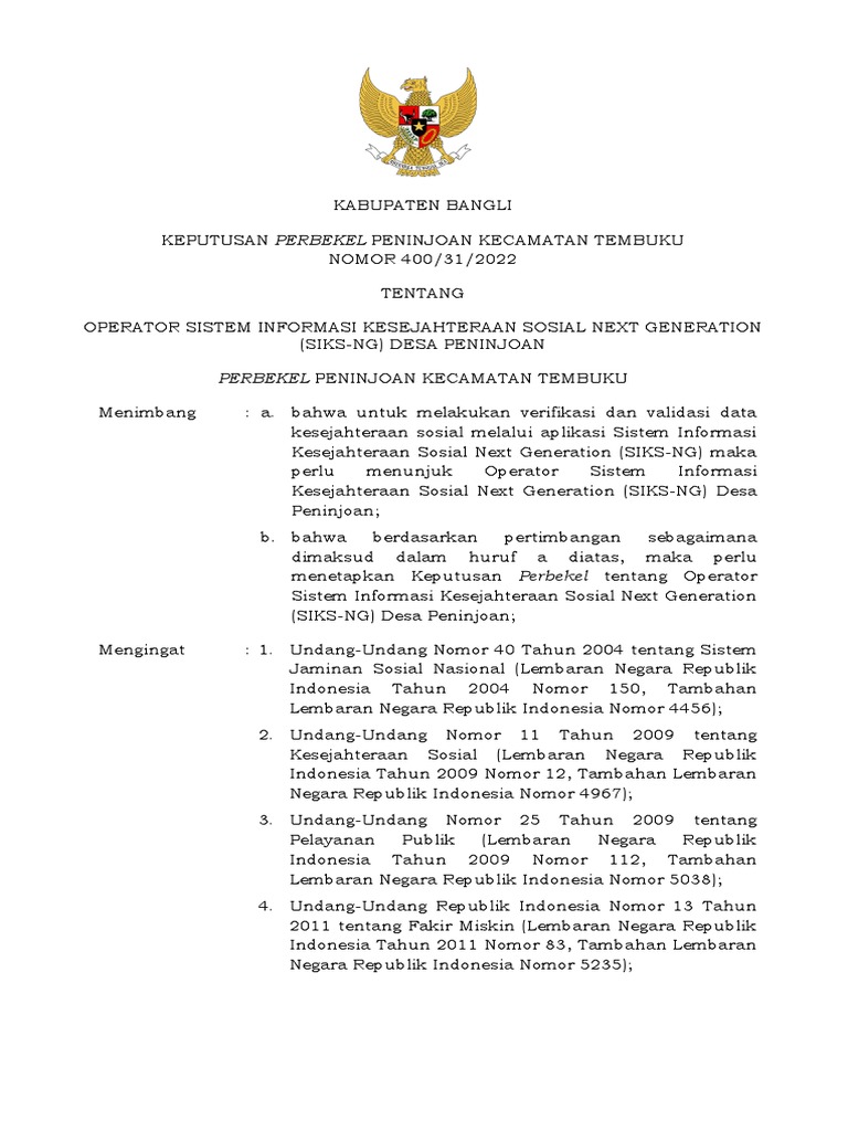 SK Operator Siks NG 2022 | PDF