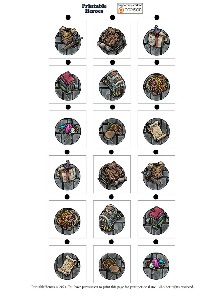 Tokens - Treasure - Set 01 - Tier 3 | PDF