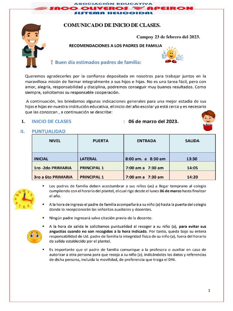 Comunicado PPFF 1 | PDF