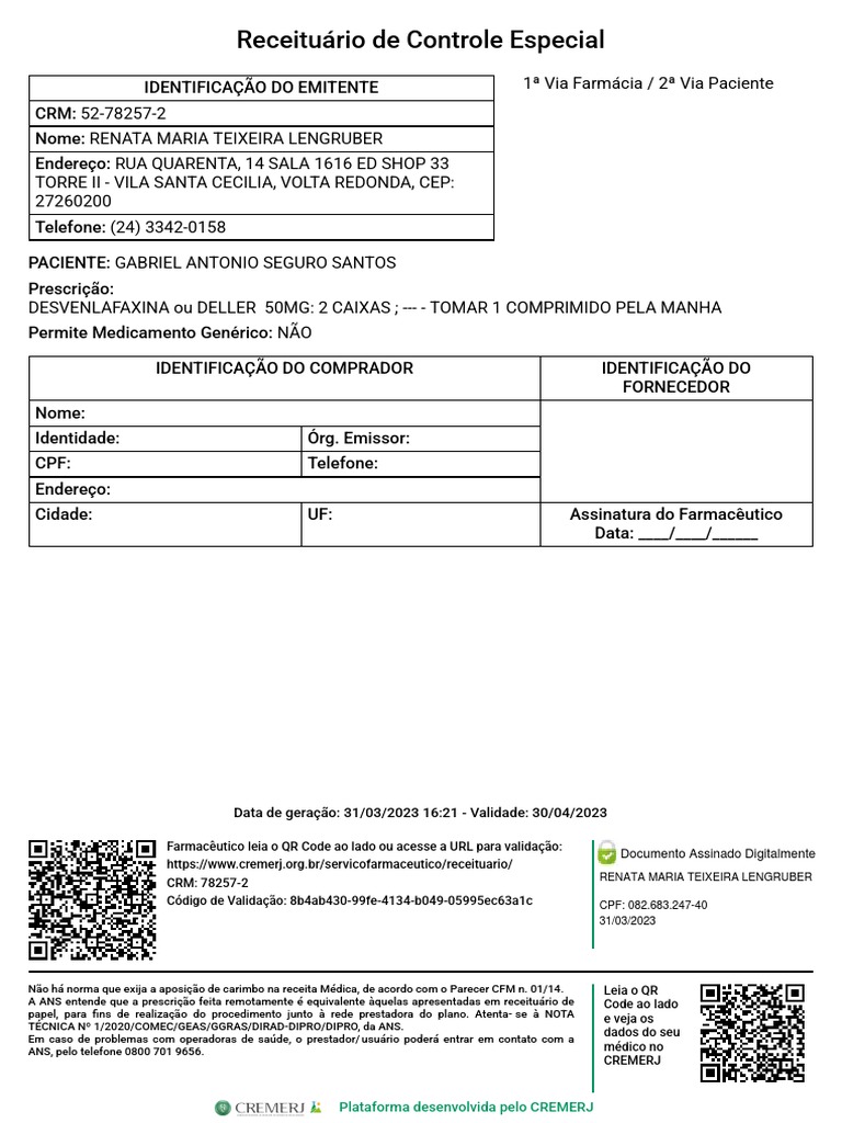 Receituario | PDF | Receita médica | Ciências da Saúde