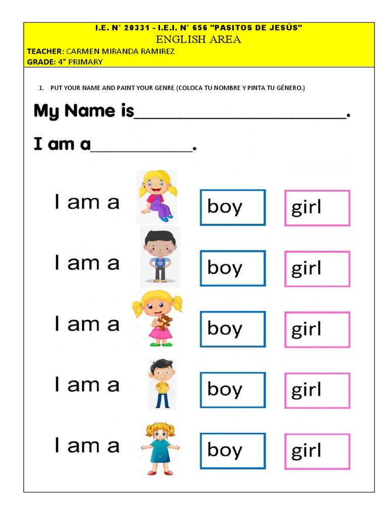 1 Guia - Whats Your Name | PDF