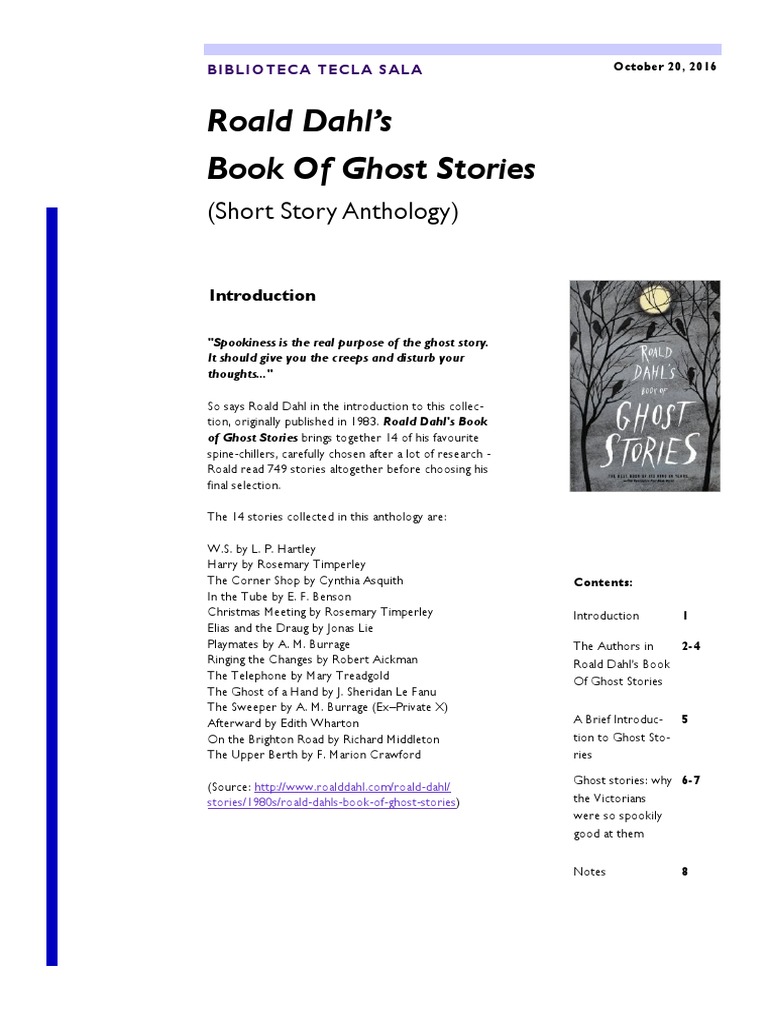 Roald Dahl's Ghost Stories Anthology | PDF | Ghost Stories