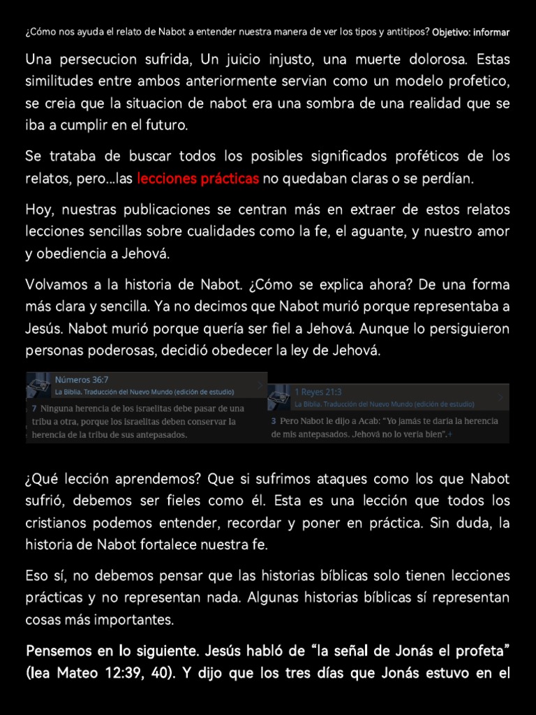 Lecciones Prácticas: ¿Cómo Nos Ayuda El Relato de Nabot A Entender ...